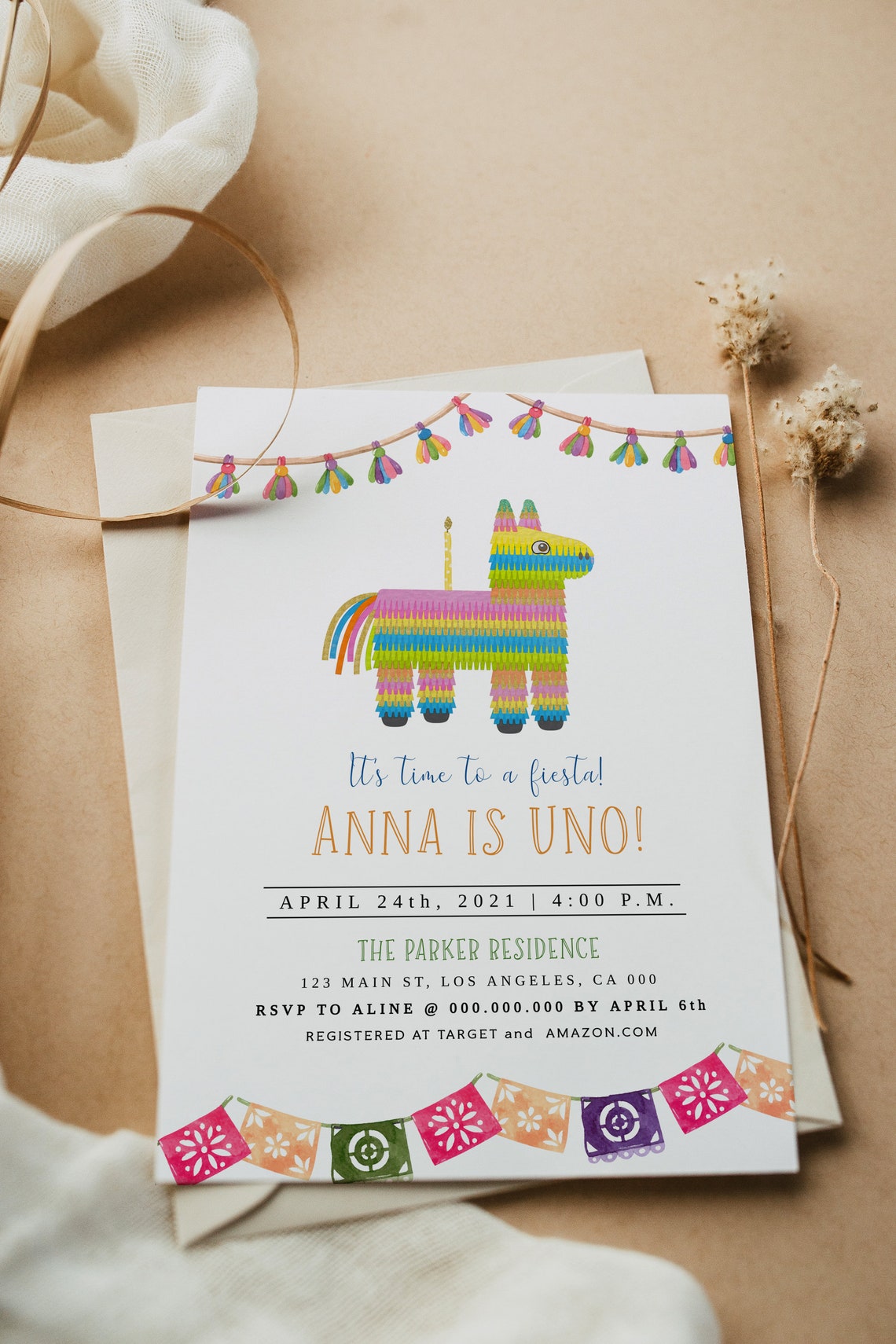 First Fiesta Birthday Invitation Fiesta Birthday Invitation - Etsy
