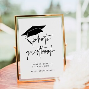 Graduation Photo Guestbook Sign Printable, Graduation Guest Book Sign ...