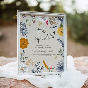 EVA | Wildflower 1st Birthday Bundle Template Printable, Boho Floral ...