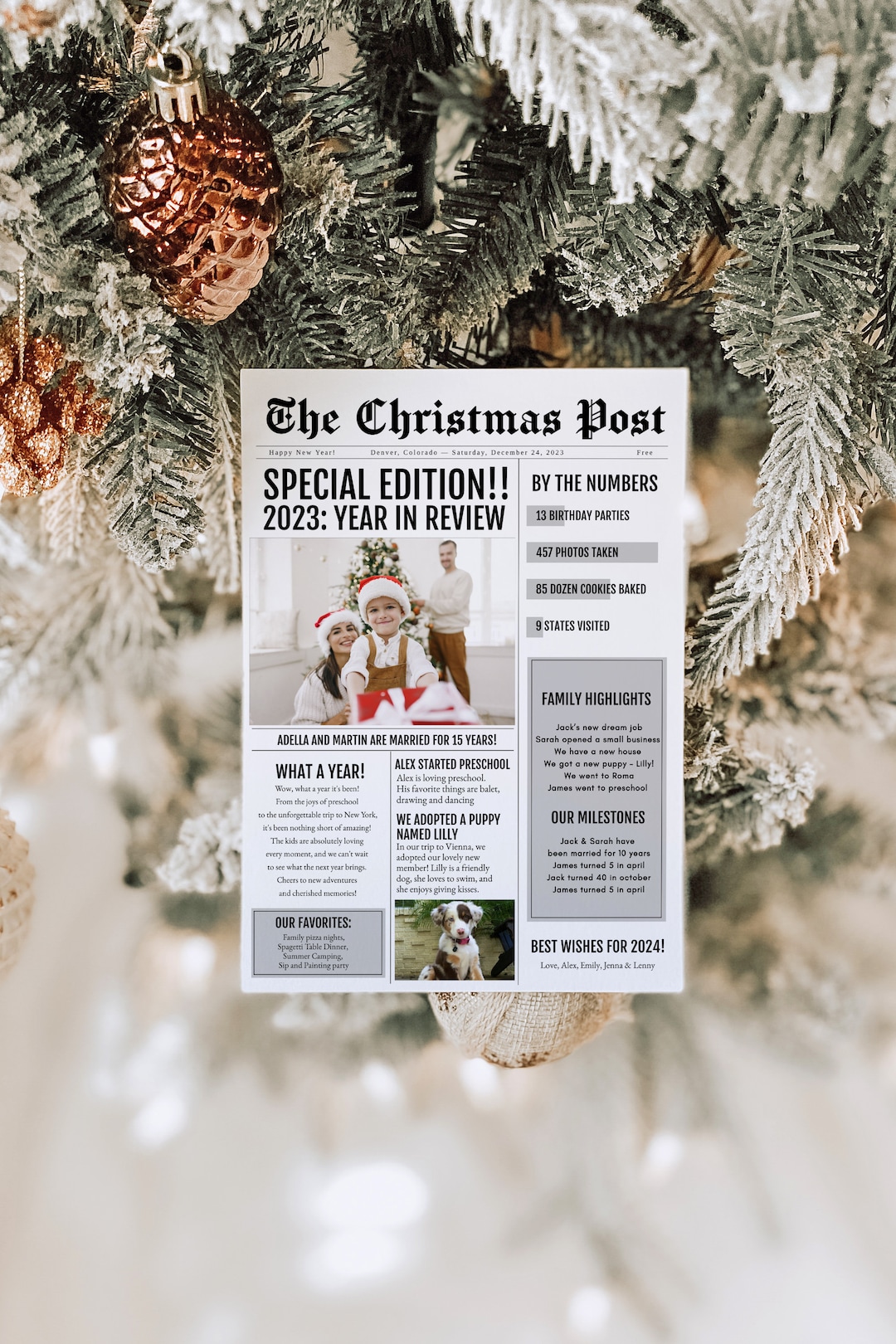 Year in Review Newsletter Family Update Christmas Post, Christmas ...