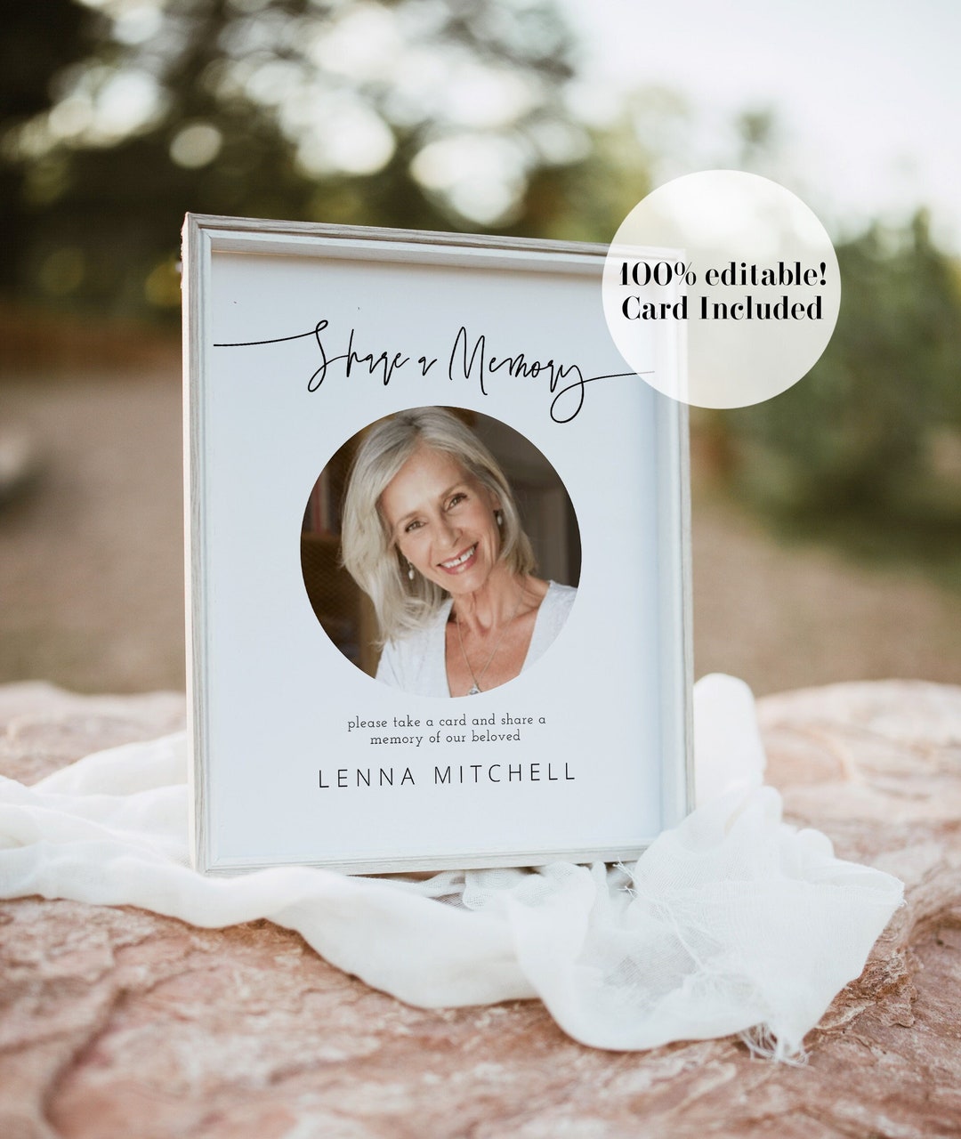 Share a Memory Sign & Card, Funeral Words of Love, Favorite Memory ...