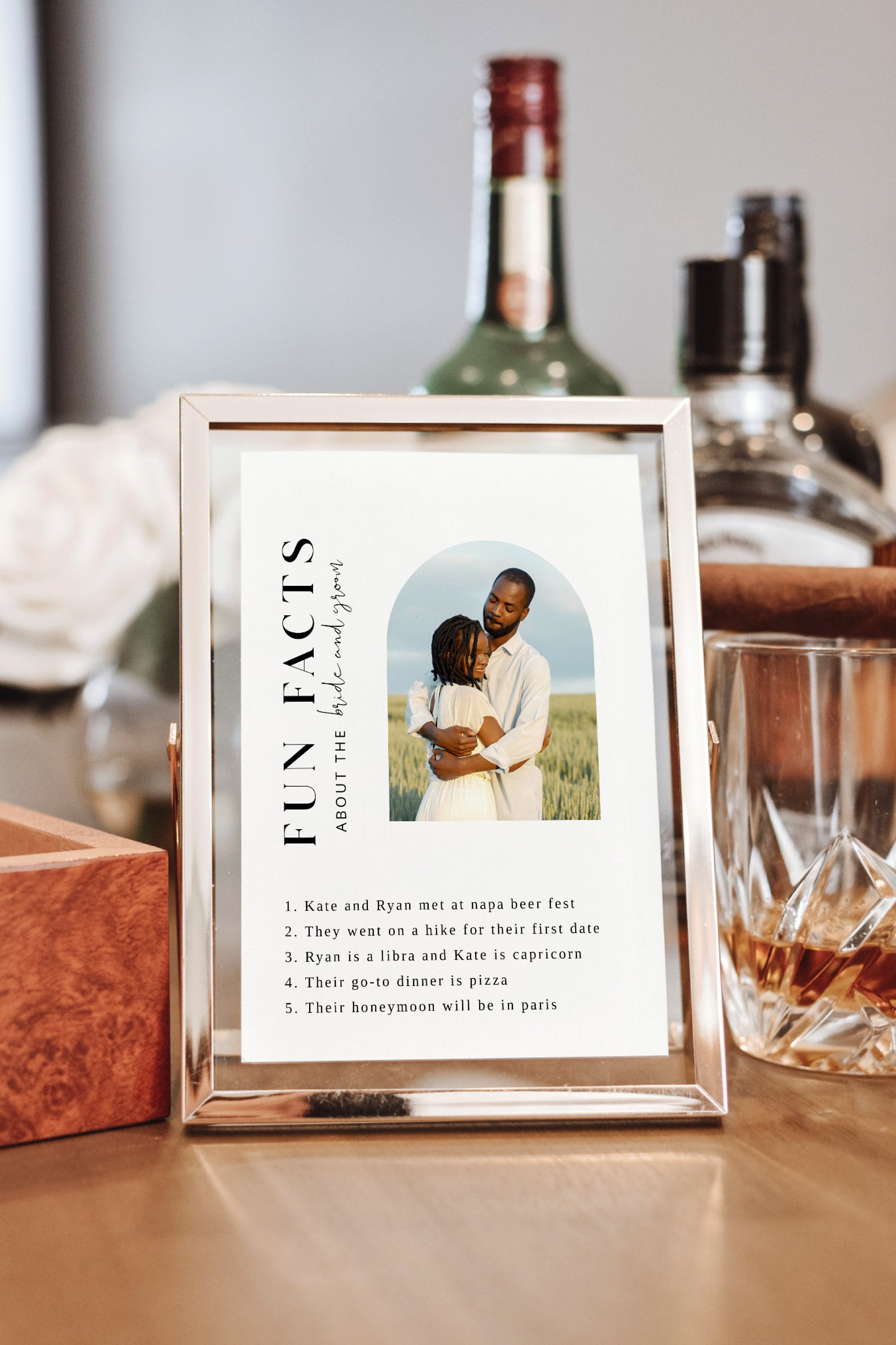 Wedding Fun Facts Template Fun Facts Cards for Wedding - Etsy