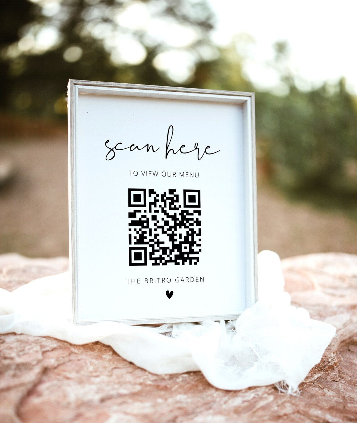 Wedding Menu Qr Code Sign Menu Qr Code Template Scannable - Etsy