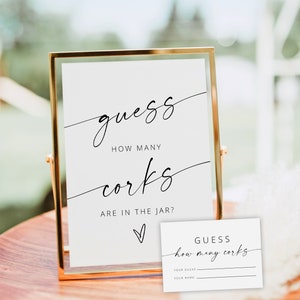 Guess How Many Corks, Guess How Many Corks Sign, Bridal Shower Corks ...