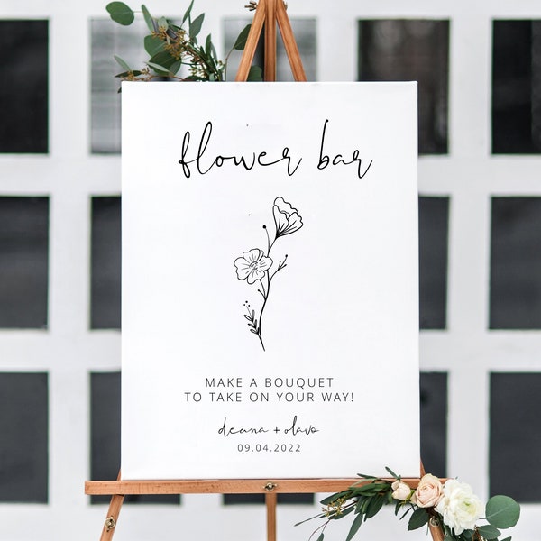 Flower Bar Sign - Etsy