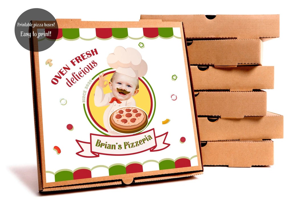 Pizza Box Printable Label, Pizza Birthday Party Decor, Pizza Gift Box ...