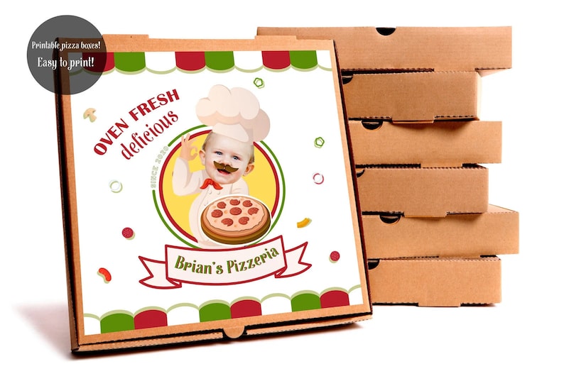 Pizza Box Printable Label Pizza Birthday Party Decor Pizza - Etsy