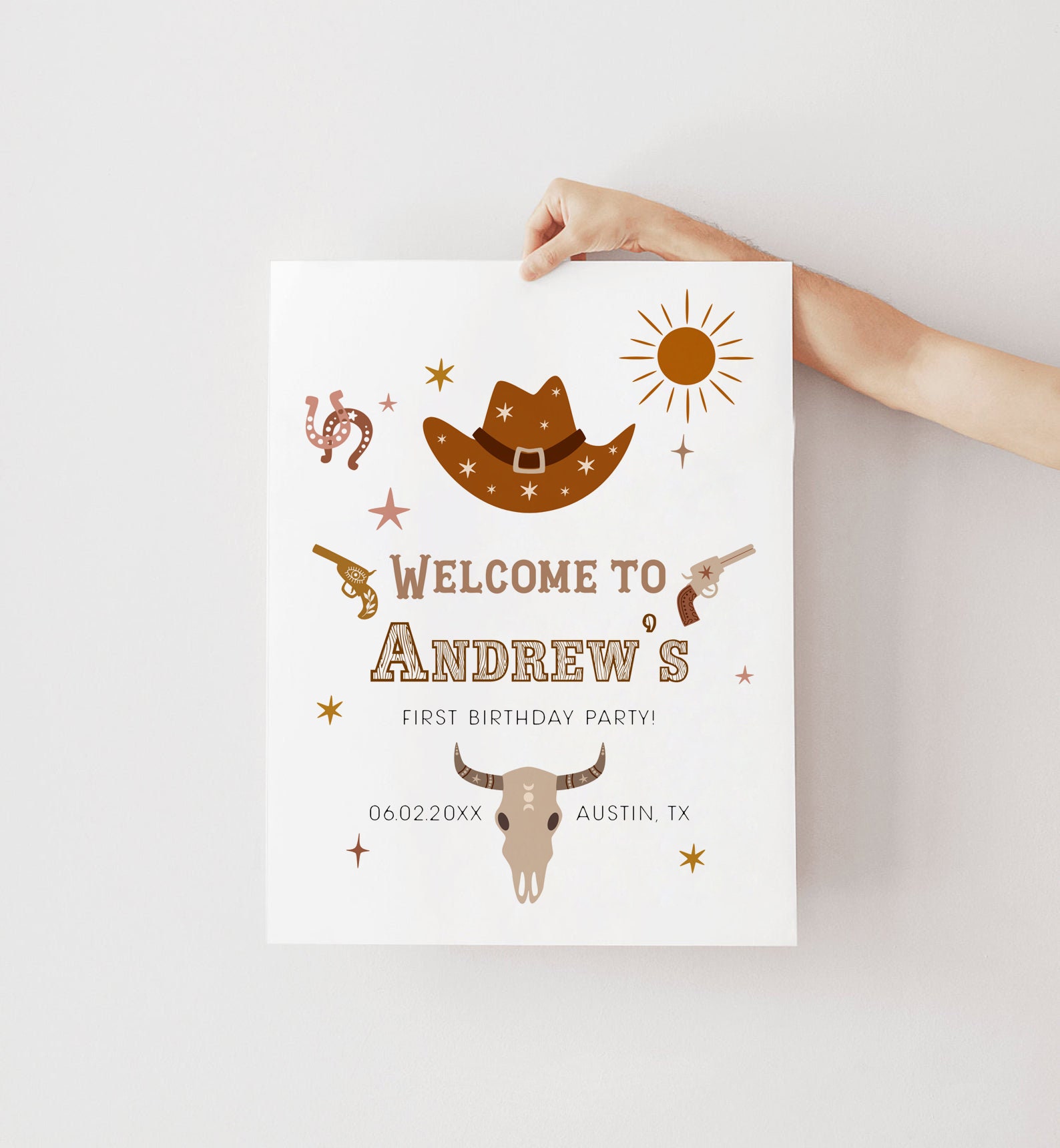THEO My First Rodeo Birthday Welcome Sign Cowboy Birthday - Etsy