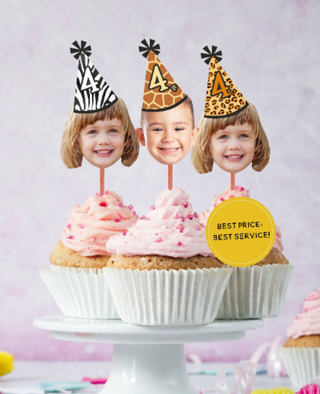 Zoo Birthday Cupcake Toppers, Zoo Birthday Decor, Party Animal Birthday ...