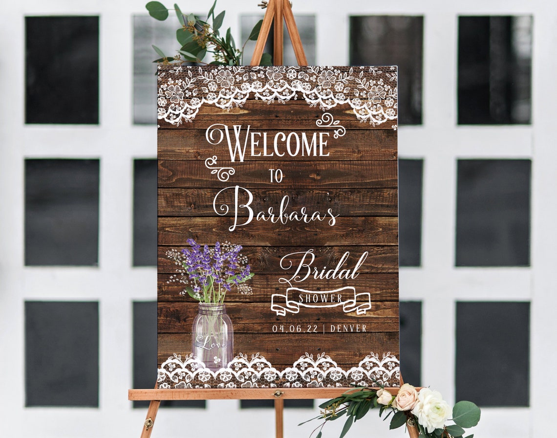 Bridal Shower Welcome Sign Wedding Welcome Sign Bridal Showe | Etsy