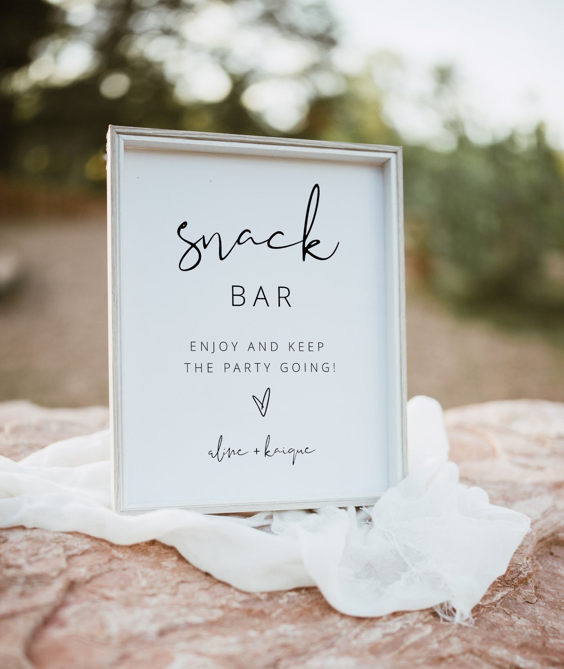 Snack Bar Sign, Late Night Snacks, Modern Wedding Signage Party ...