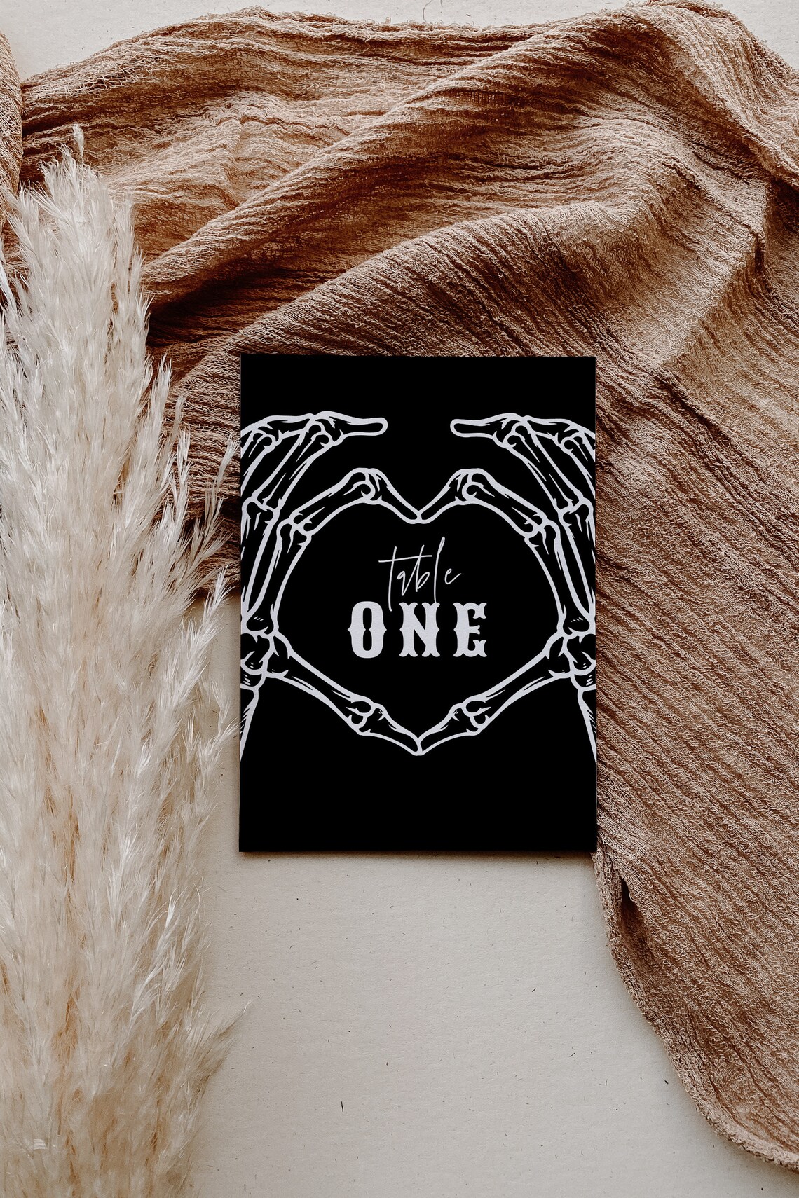 Halloween Table Number Template, Skull Table Number, Halloween Wedding ...