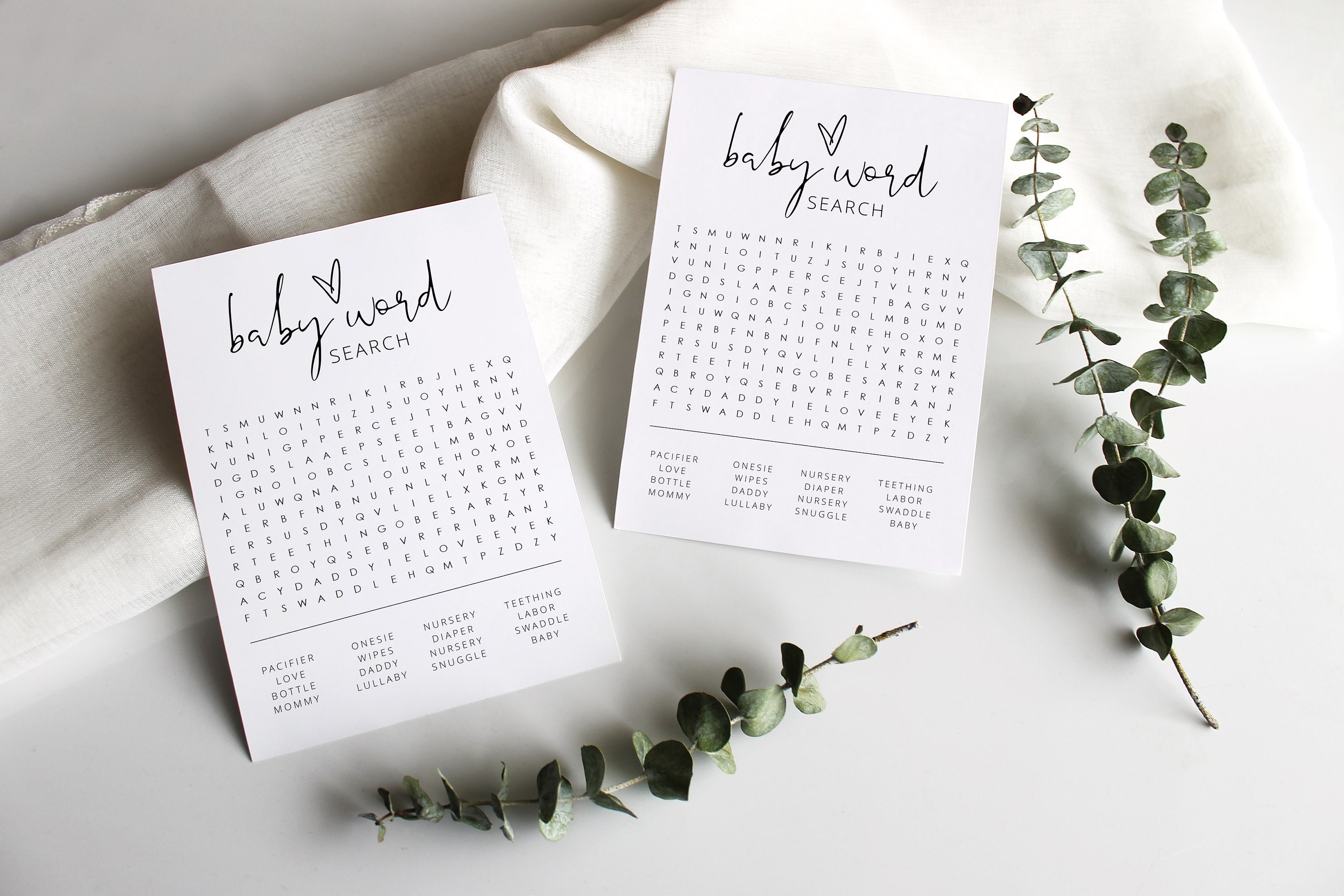 Baby Word Search Game Editable Baby Shower Game Word Search - Etsy