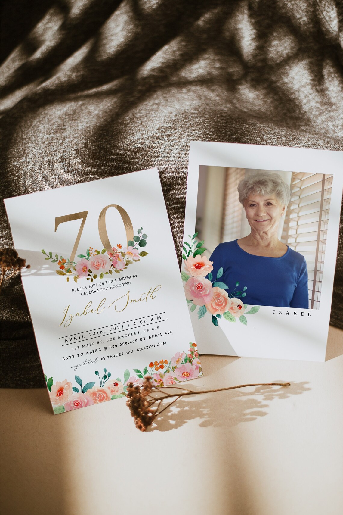 70th Birthday Invitation Elegant 70th Birthday Invitation | Etsy