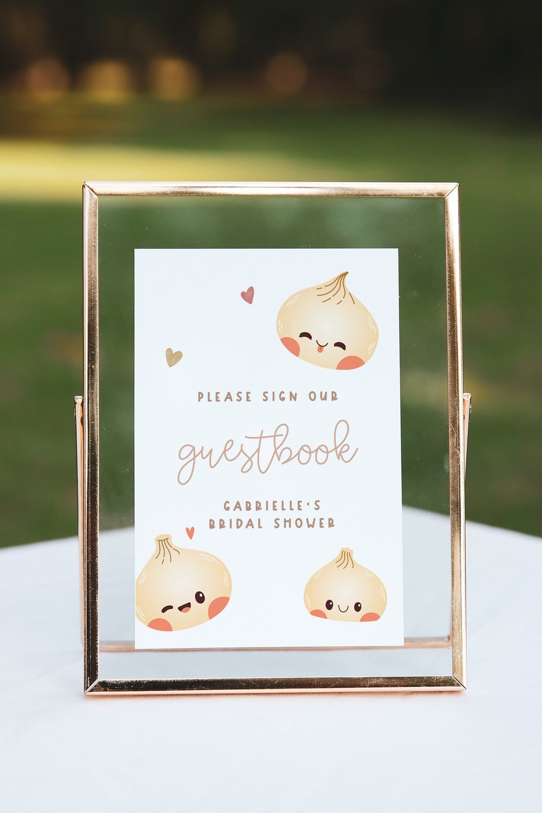 Dumpling Guestbook Sign Printable, Dumpling Baby Shower Signs Decor ...