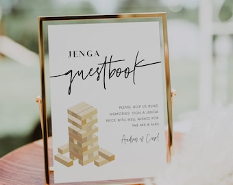 Jenga Guest Book - Etsy