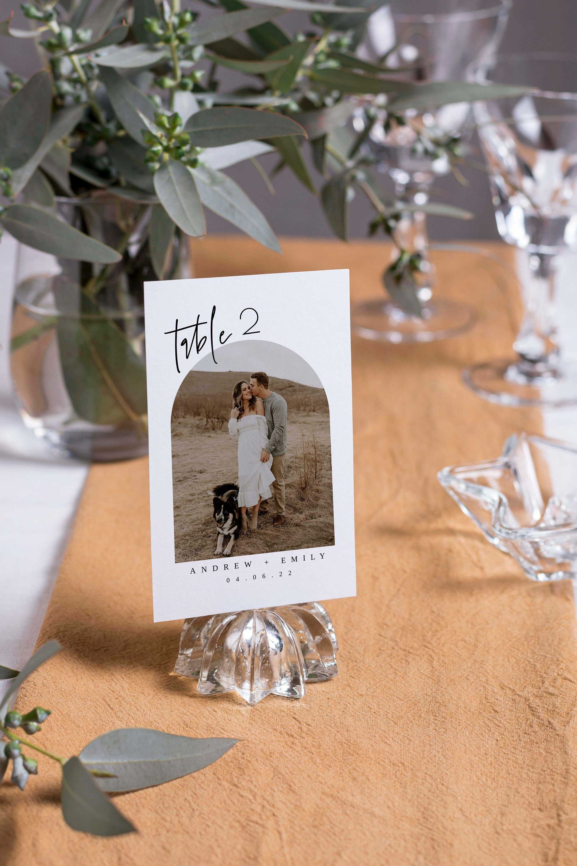 Ellia Photo Table Numbers Template Modern Minimalist Table - Etsy