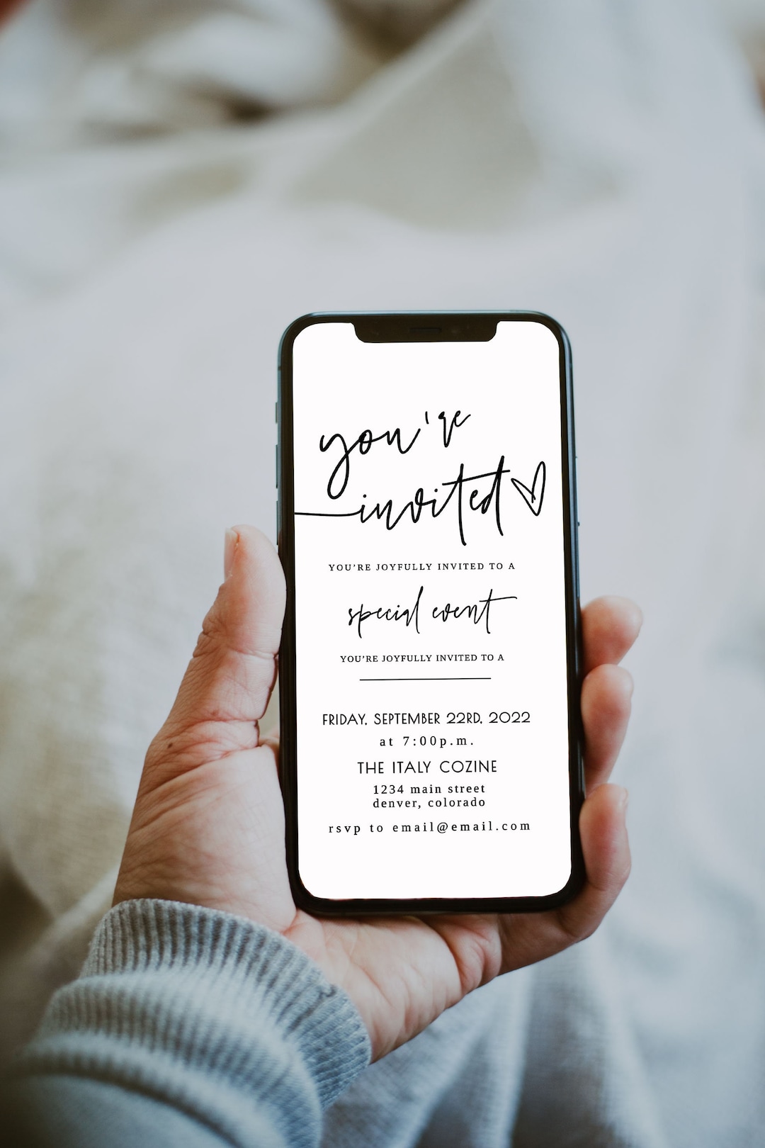 Modern Special Event Invitation, Modern Business Text Invitation, You ...