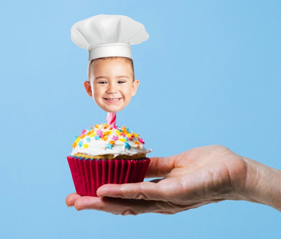 Chefs Hat Cupcake Toppers, Chef's Hat Baker Party Birthday Cupcake ...