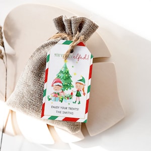 You've Been Elfed Tag, Christmas Elf Gift Tag Template, Printable ...