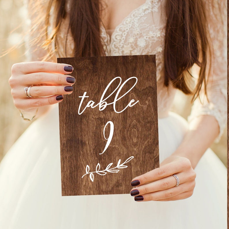 Rustic Wedding Table Numbers Rustic Table Numbers Instant | Etsy