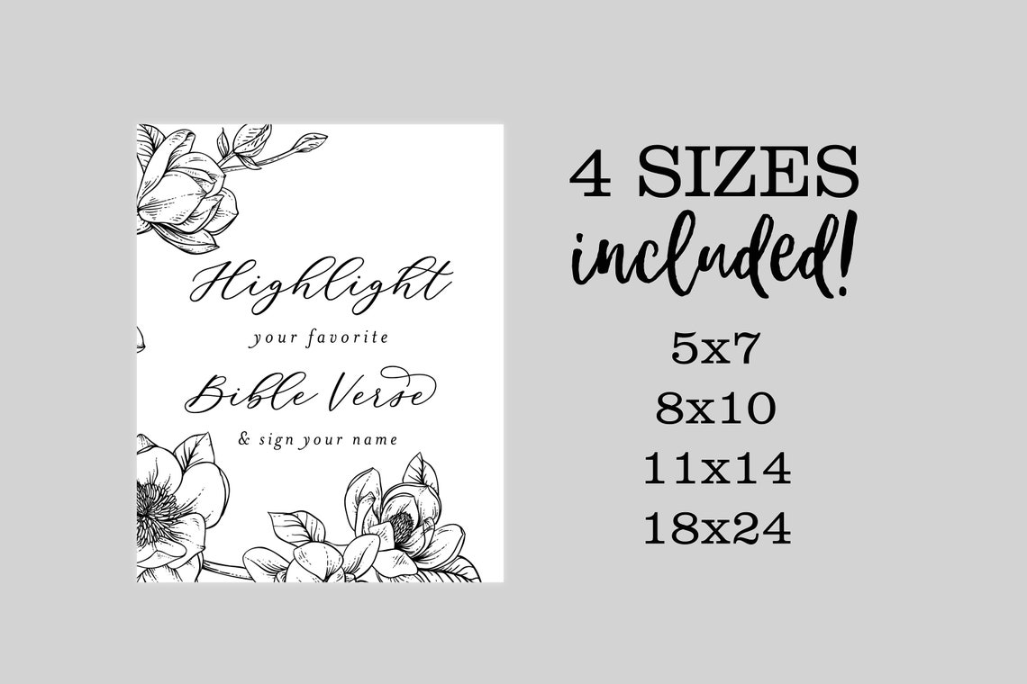 Bible Verse Wedding Sign Highlight Bible Verse Sign Wedding | Etsy