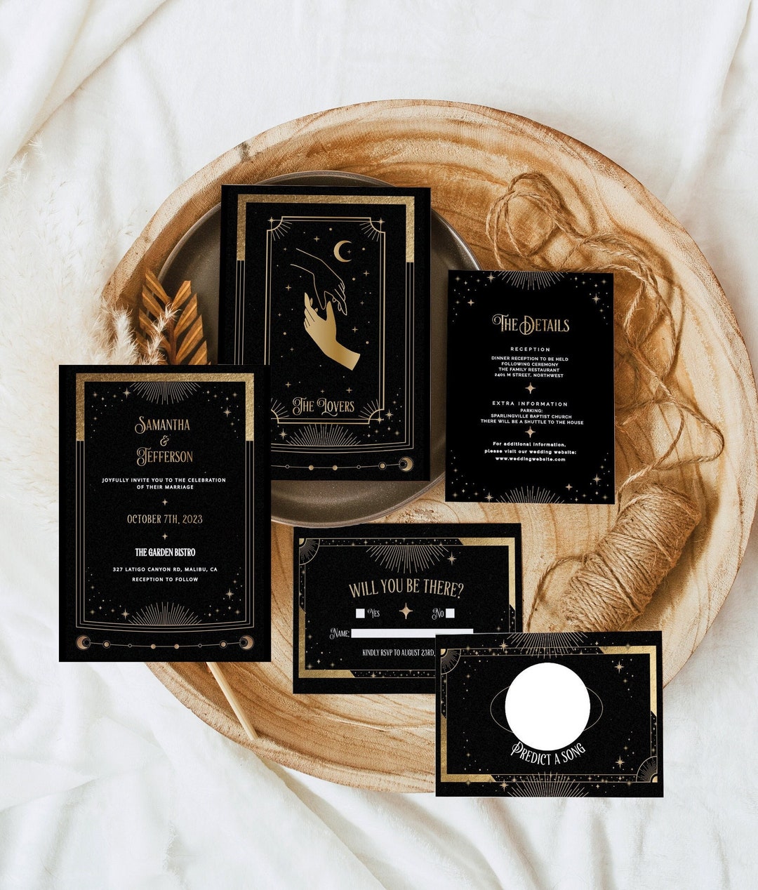 Wedding Tarot Invitation, 'till Desth Do Us Part Wedding Invitation ...