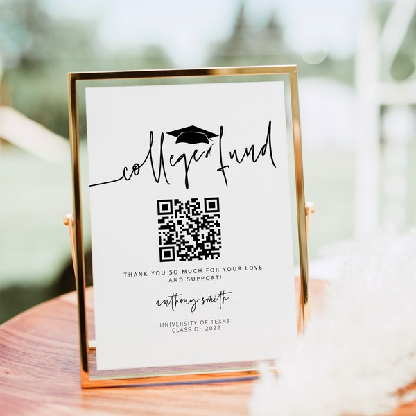 Graduation Invitation With Qr Code - Etsy
