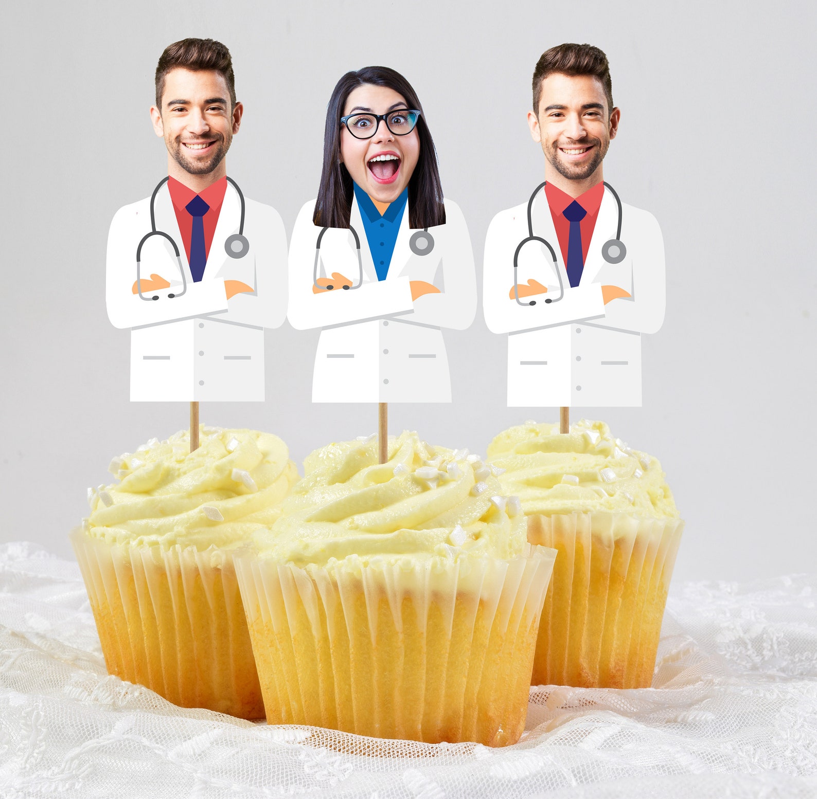 Doctor Cupcake Topper Printable, Nurse Cupcake Topper Printable With ...