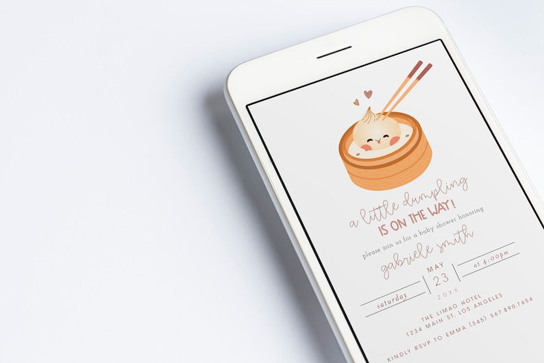 Bao Dumpling Baby Shower Invitation Dim Sum Baby Shower - Etsy