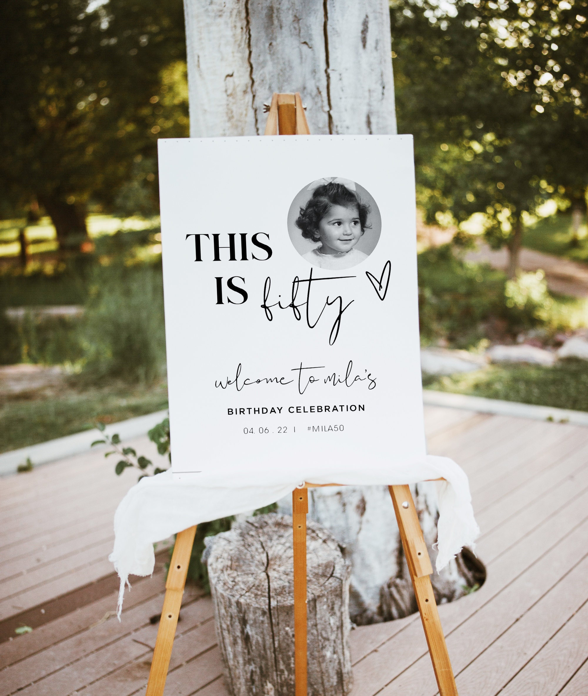 Photo Birthday Welcome Banner Modern Birthday Welcome Sign - Etsy