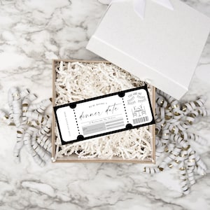 Dinner Date Gift Voucher EDITABLE, Restaurant Certificate Printable ...