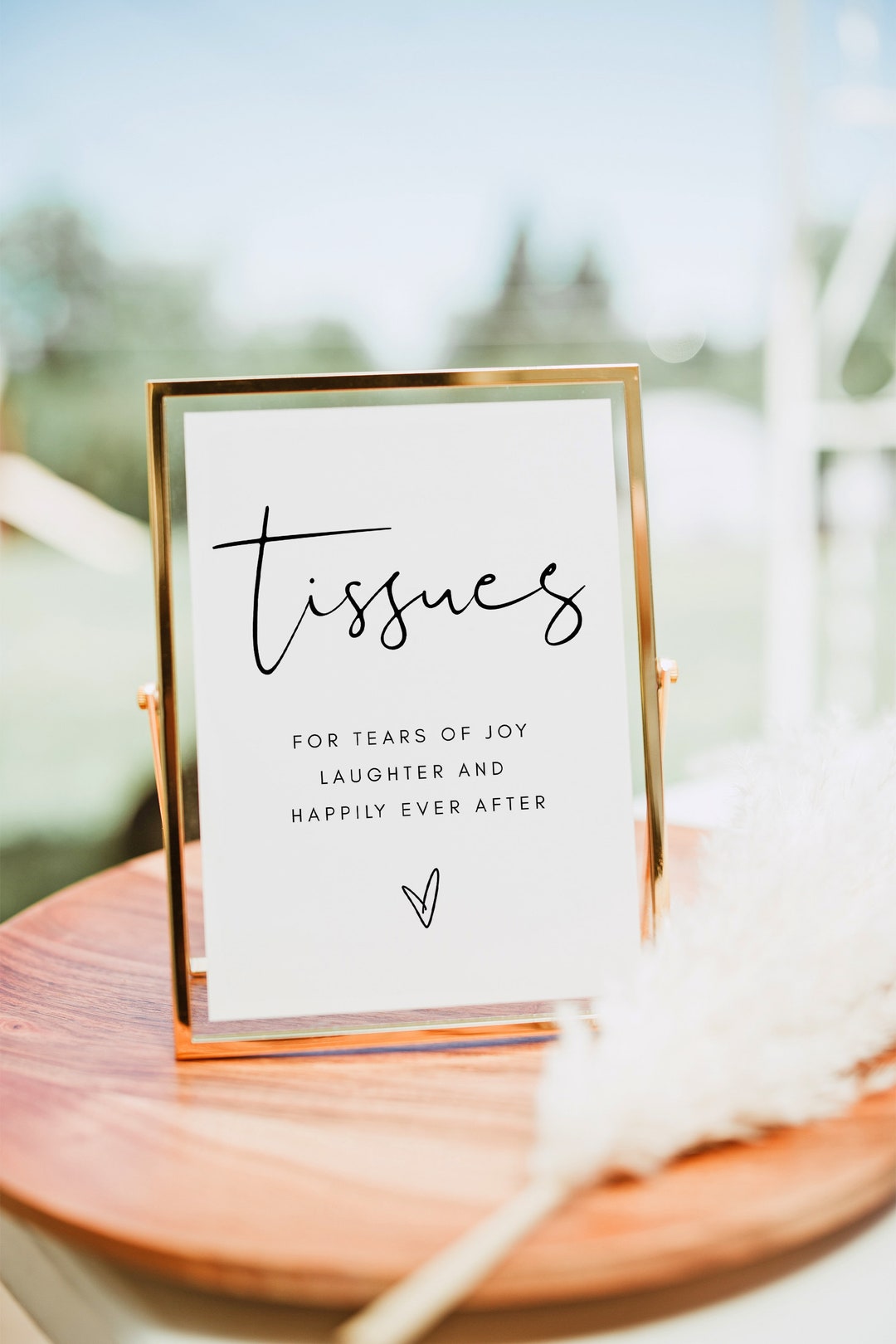Minimalist Tissues Sign Printable, Modern Wedding Sign, Baby Shower ...