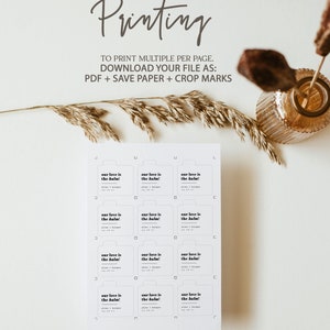 Buffet Card Template, Minimalist Buffet Card, Modern Wedding Buffets ...