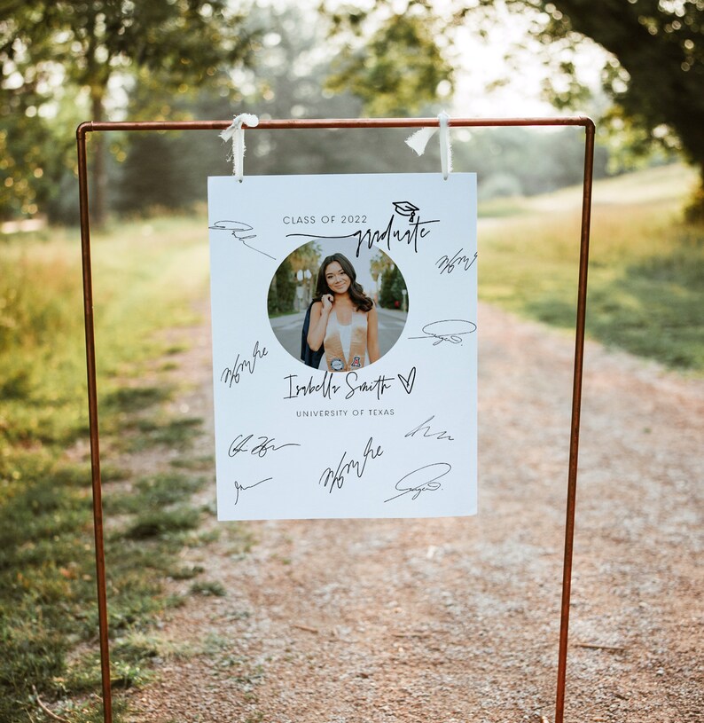 ELLIA | Graduation Signature Board, Modern Graduation Signature Sign ...