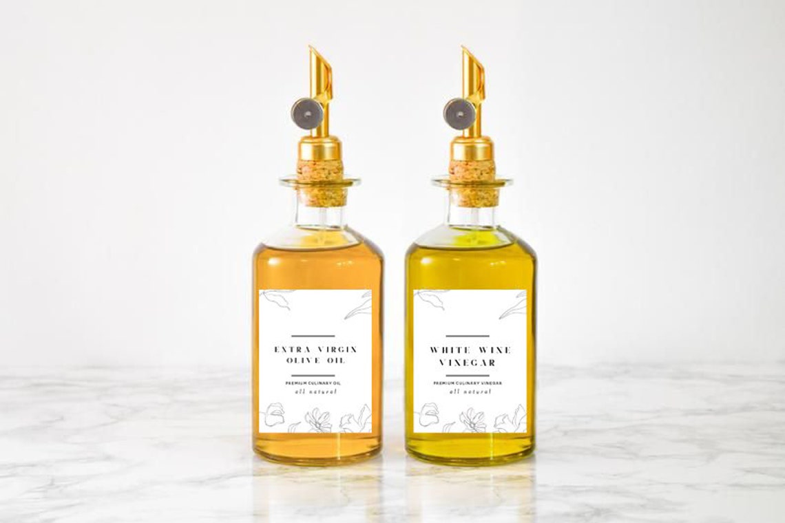 Oil & Vinegar Labels Template Oil and Vinegar Labels DIY - Etsy