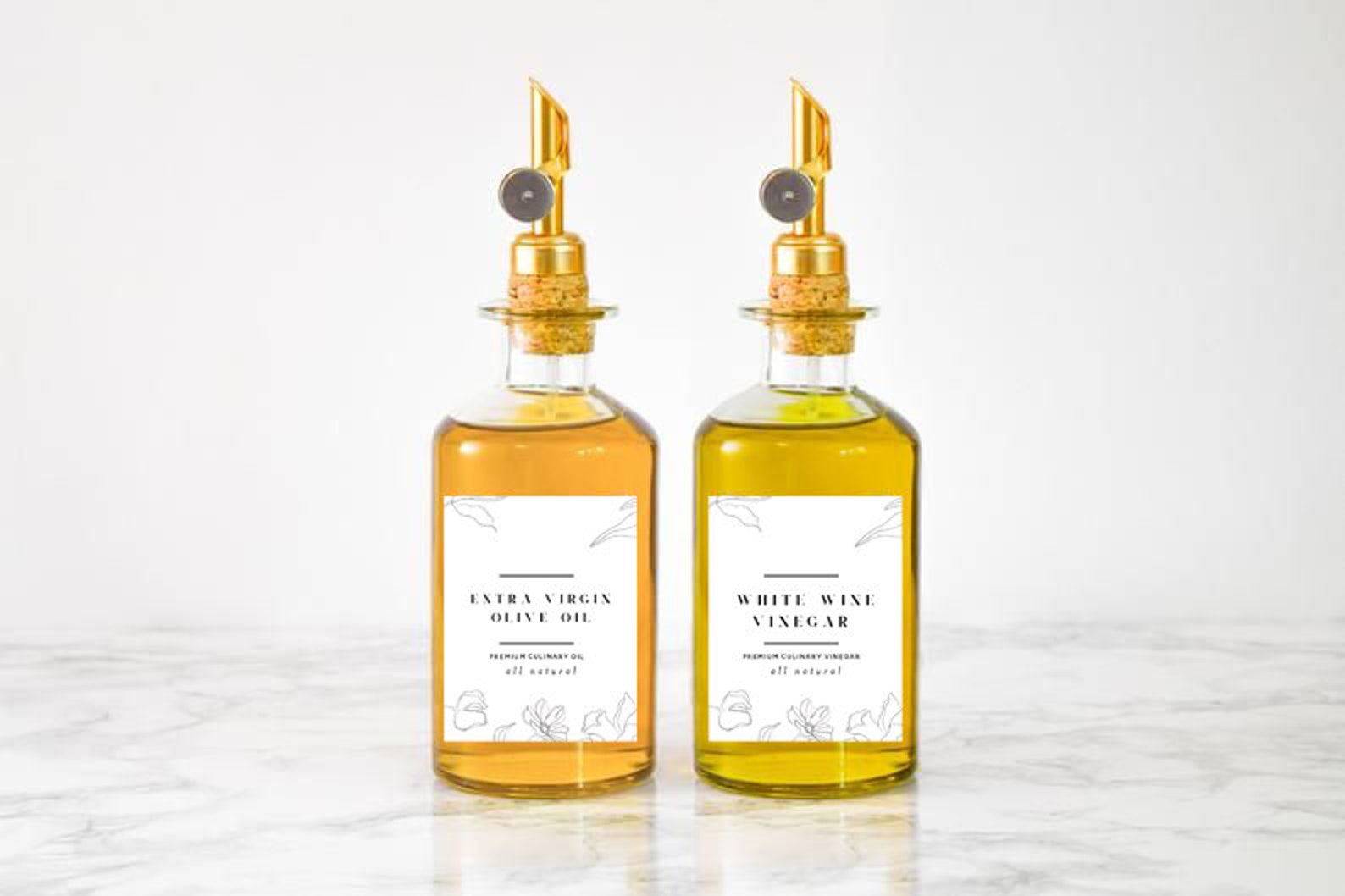 Oil & Vinegar Labels Template Oil and Vinegar Labels DIY | Etsy