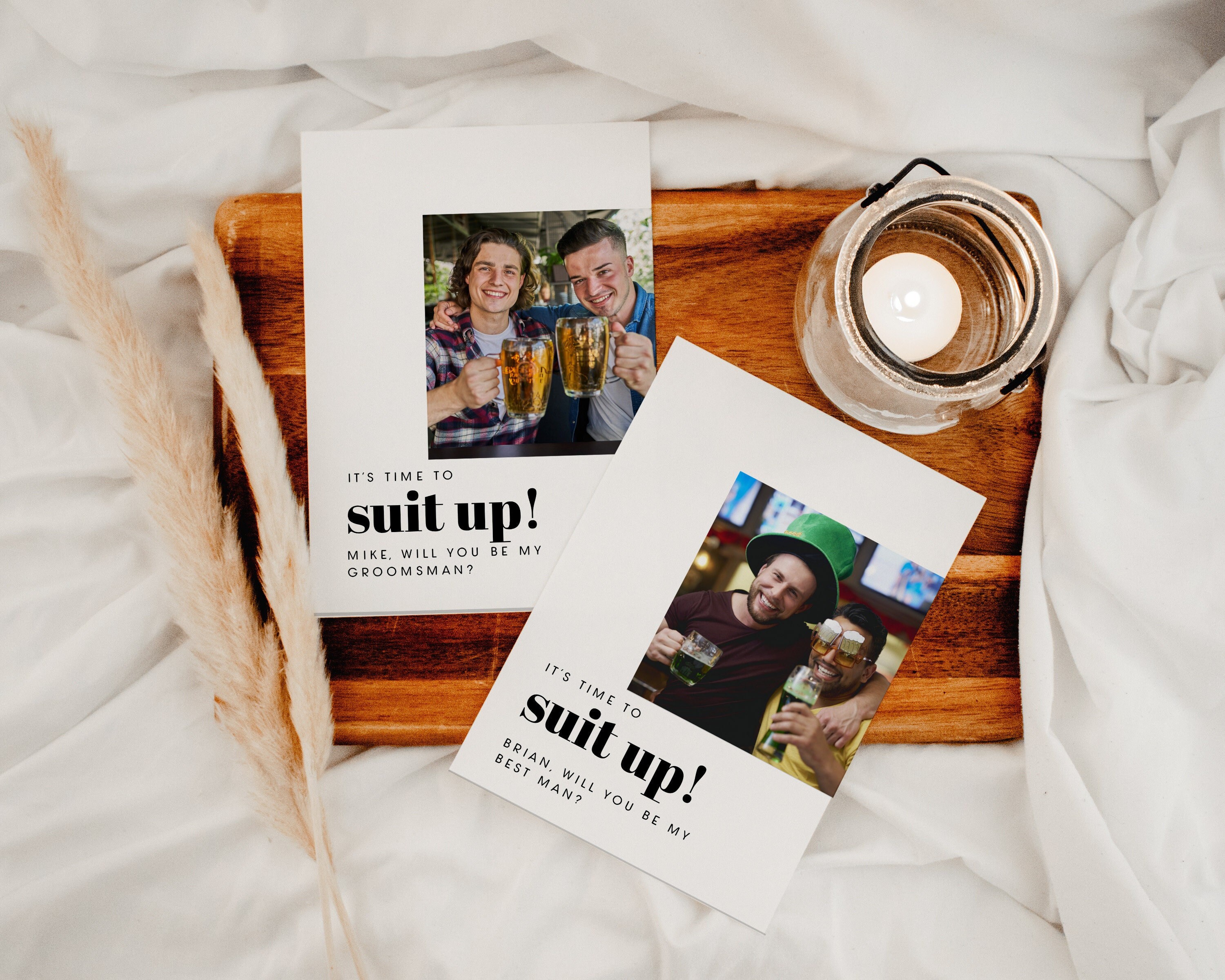 Best Man Proposal Card, Suit up Card Template, Groomsmen Proposal Card ...