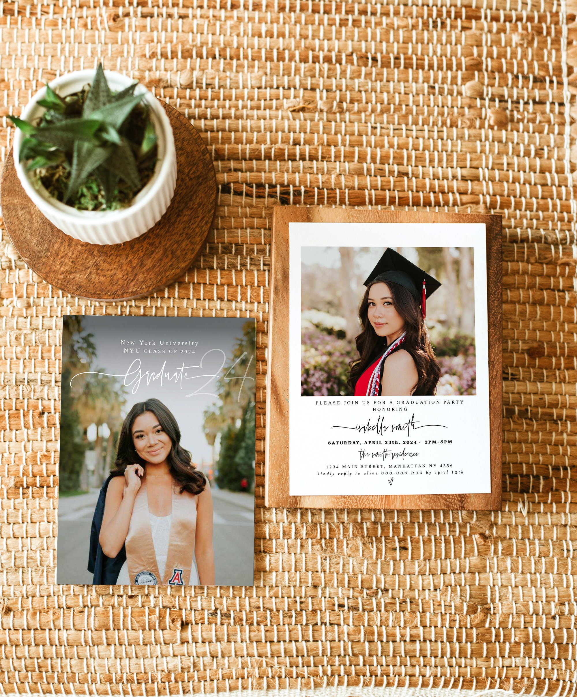 Graduation Party Invitation Template, Minimalist Graduation ...