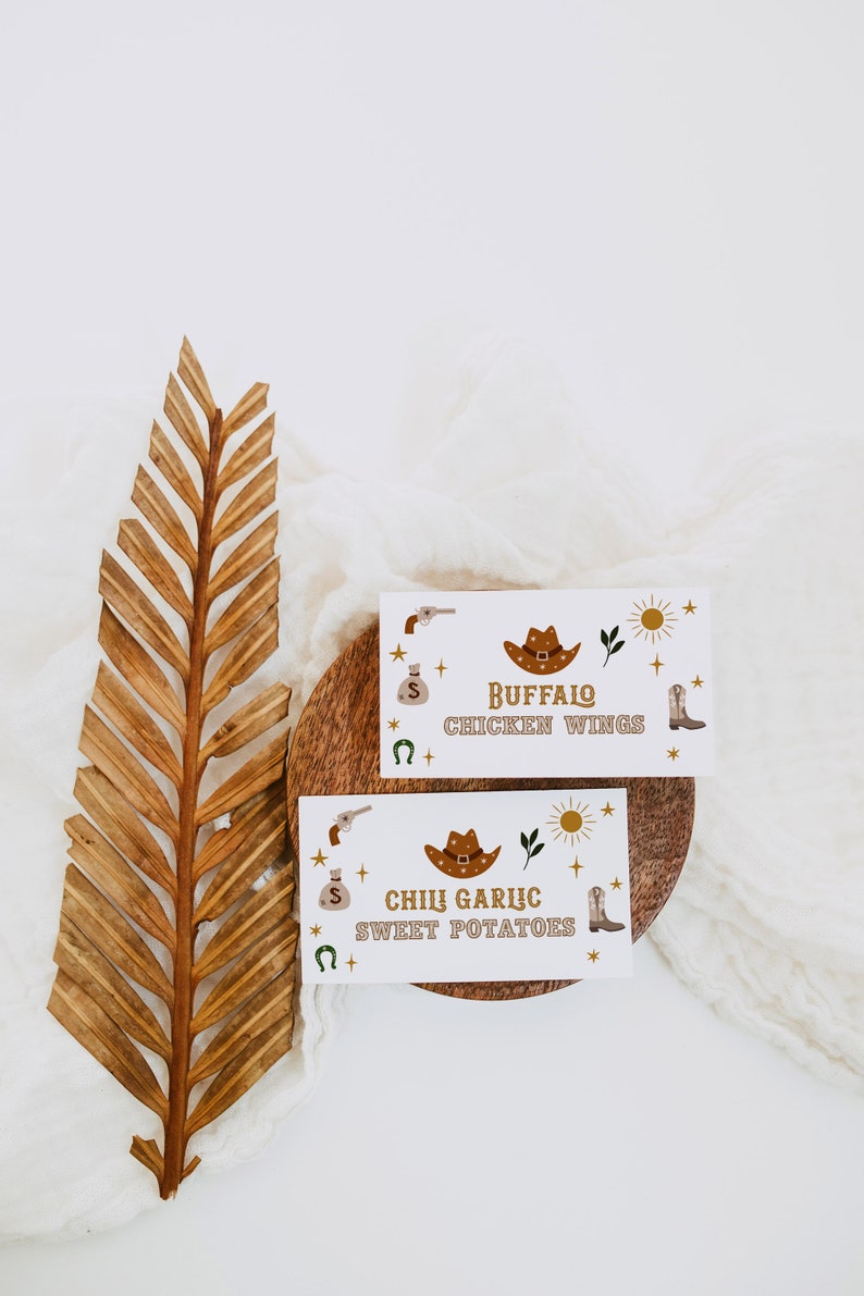 THEO My First Rodeo Birthday Buffet Card Template - Etsy