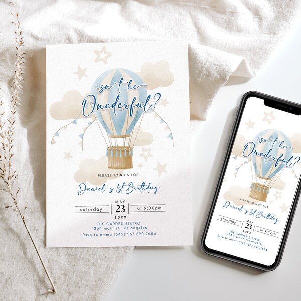 Balloon Invitation - Etsy