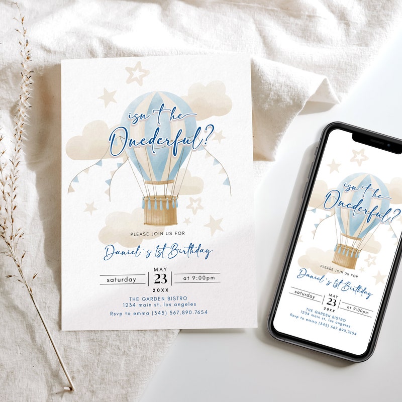 Balloon Invitation - Etsy