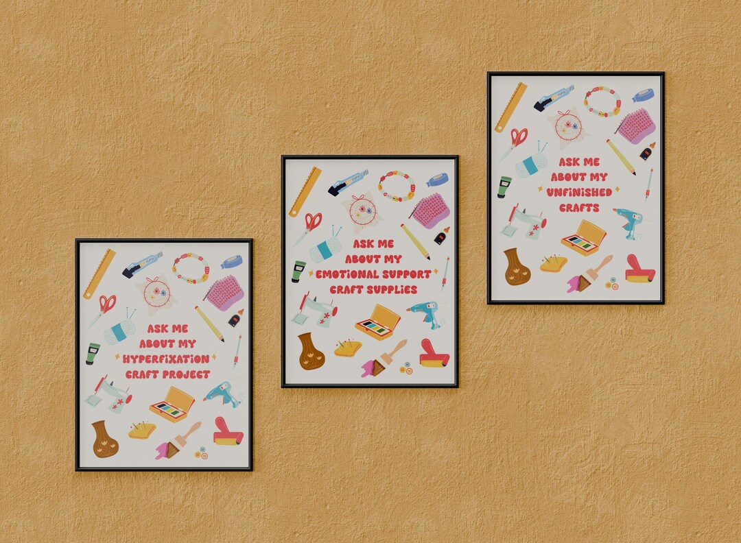 Ask Me About My Hyperfixation Craft Project Print - Ask Me About My ...