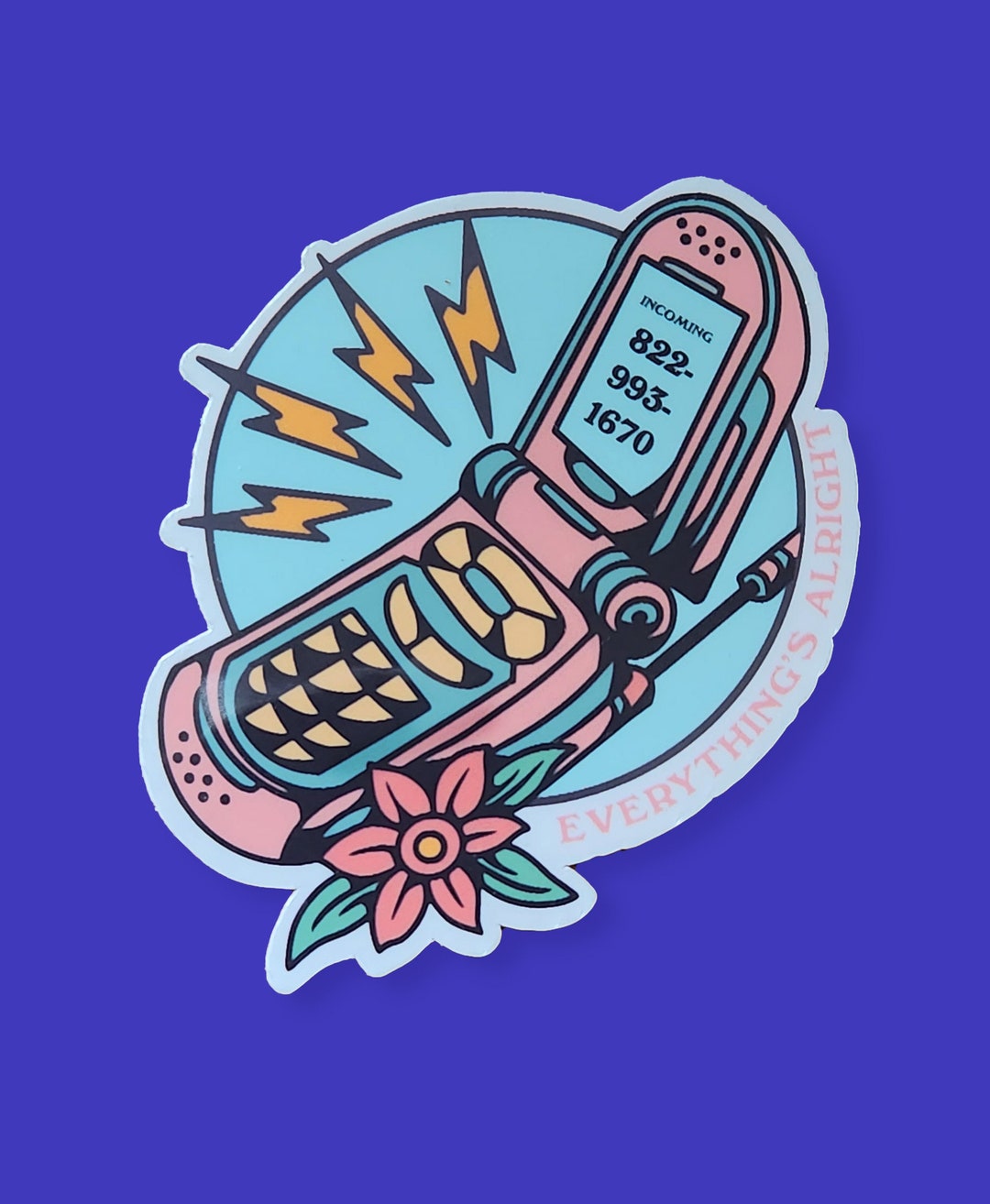 Everything's Alright Sticker - She Calls Me Back Sticker - Matte Vinyl ...