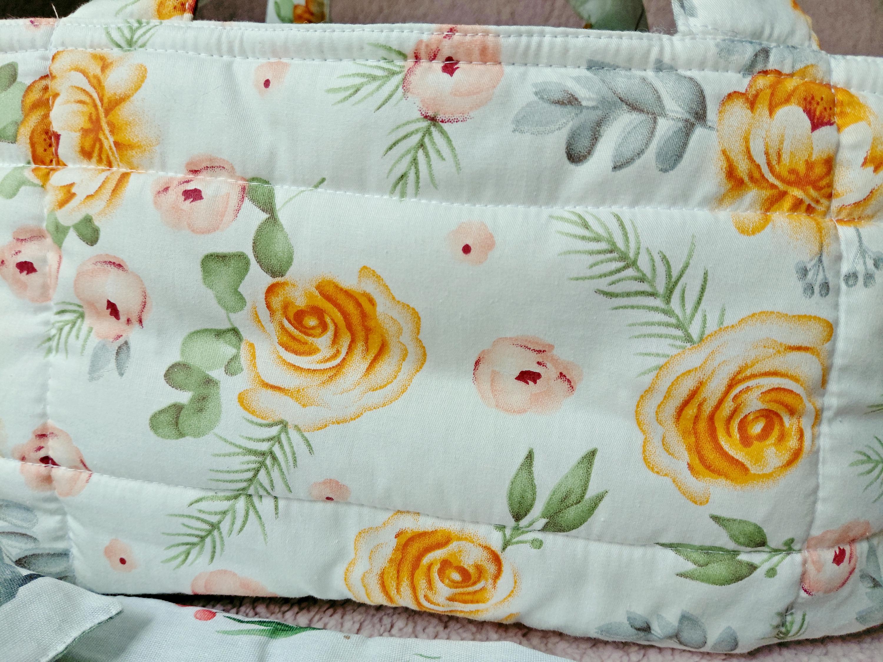 Moses Cotton Dolls Basket and Bedding,floral Reborn Cradle , Animal ...