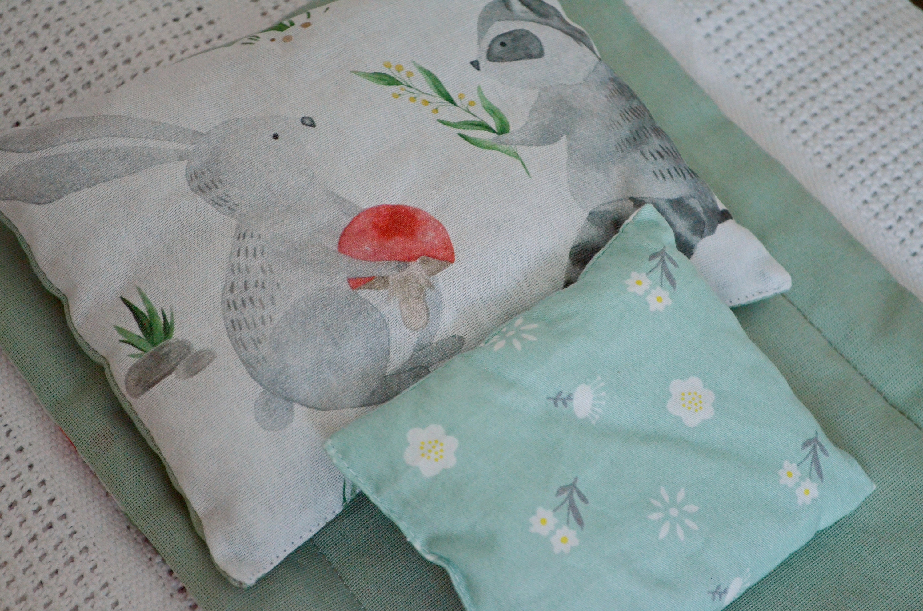 Moses Cotton Dolls Basket and Bedding,floral Reborn Cradle , Animal ...