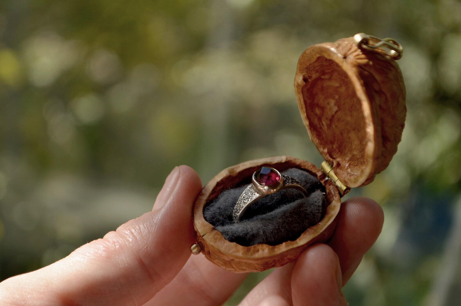 Ecofriendly WALNUT Ring Box Rustic Style Wedding Small | Etsy