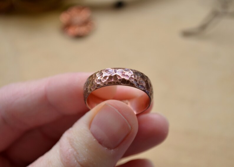Rustic Engagement Ring for Him Boho Style Promise Copper Men - Etsy
