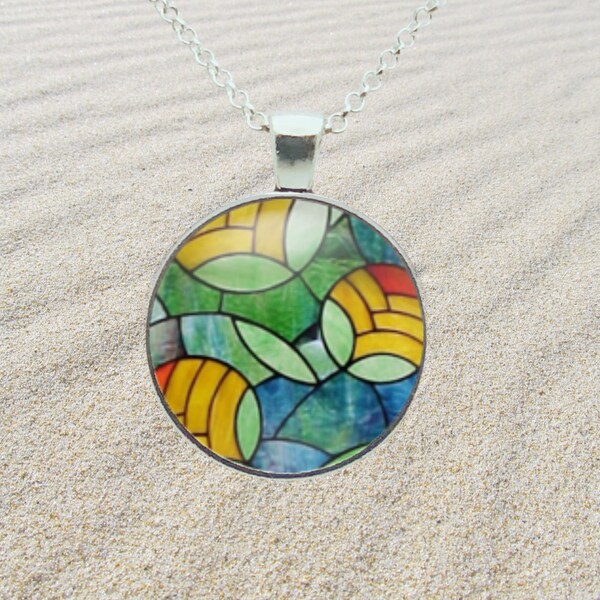 Stain Glass Necklace - Etsy