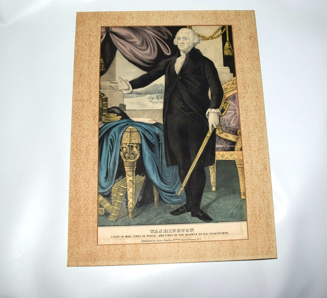 Circa 1840 George Washington Lithograph by J. Baillie Former - Etsy